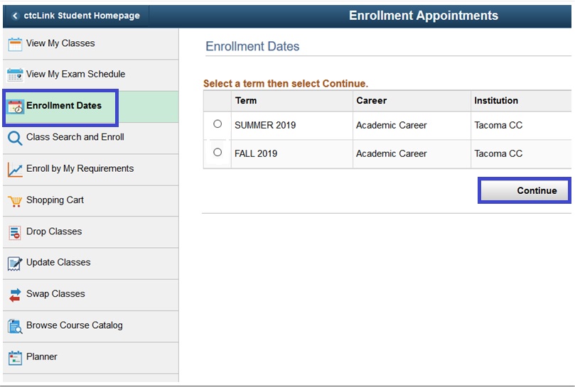 Check my Enrollment Date | SPSCC Support